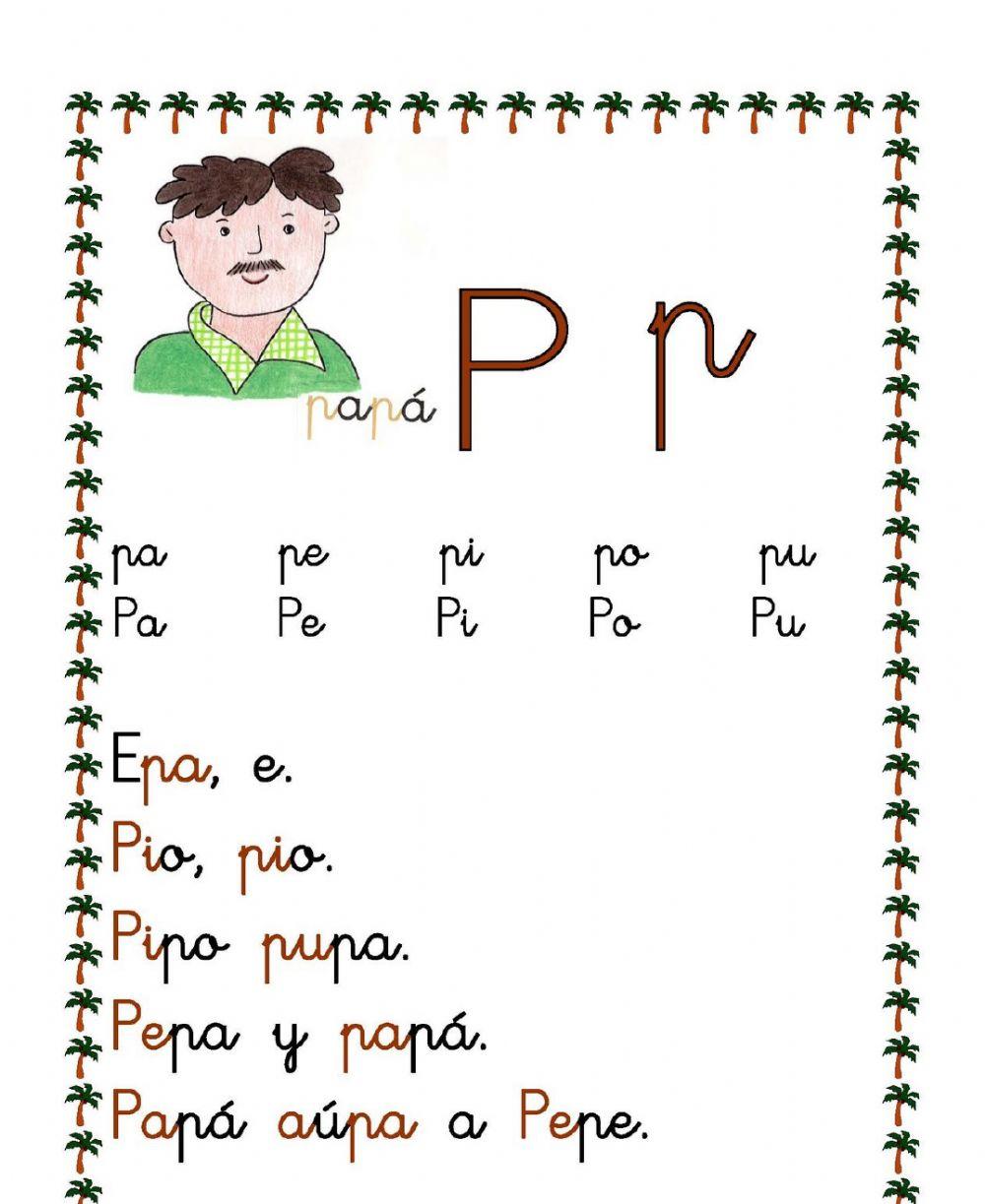 lectura letra p | Free Interactive Worksheets | 4620324