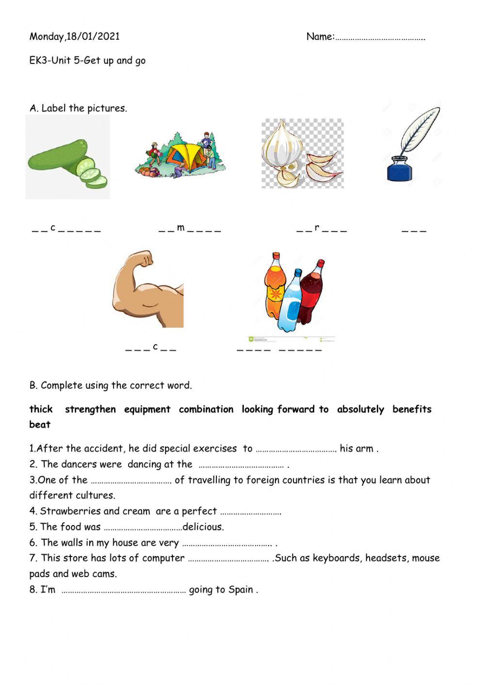 Ek3-Unit5-Part3 worksheet | Live Worksheets