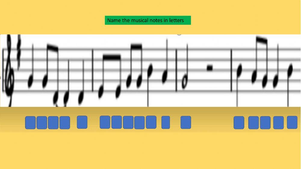 Musical notes | Live Worksheets