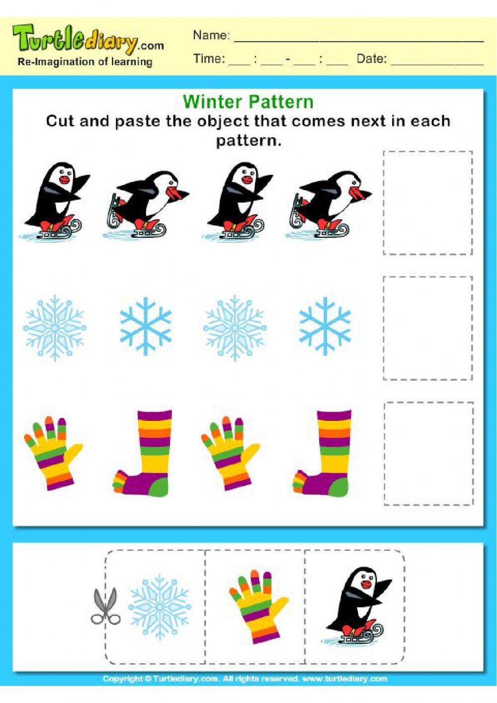 winter patterns kindergarten