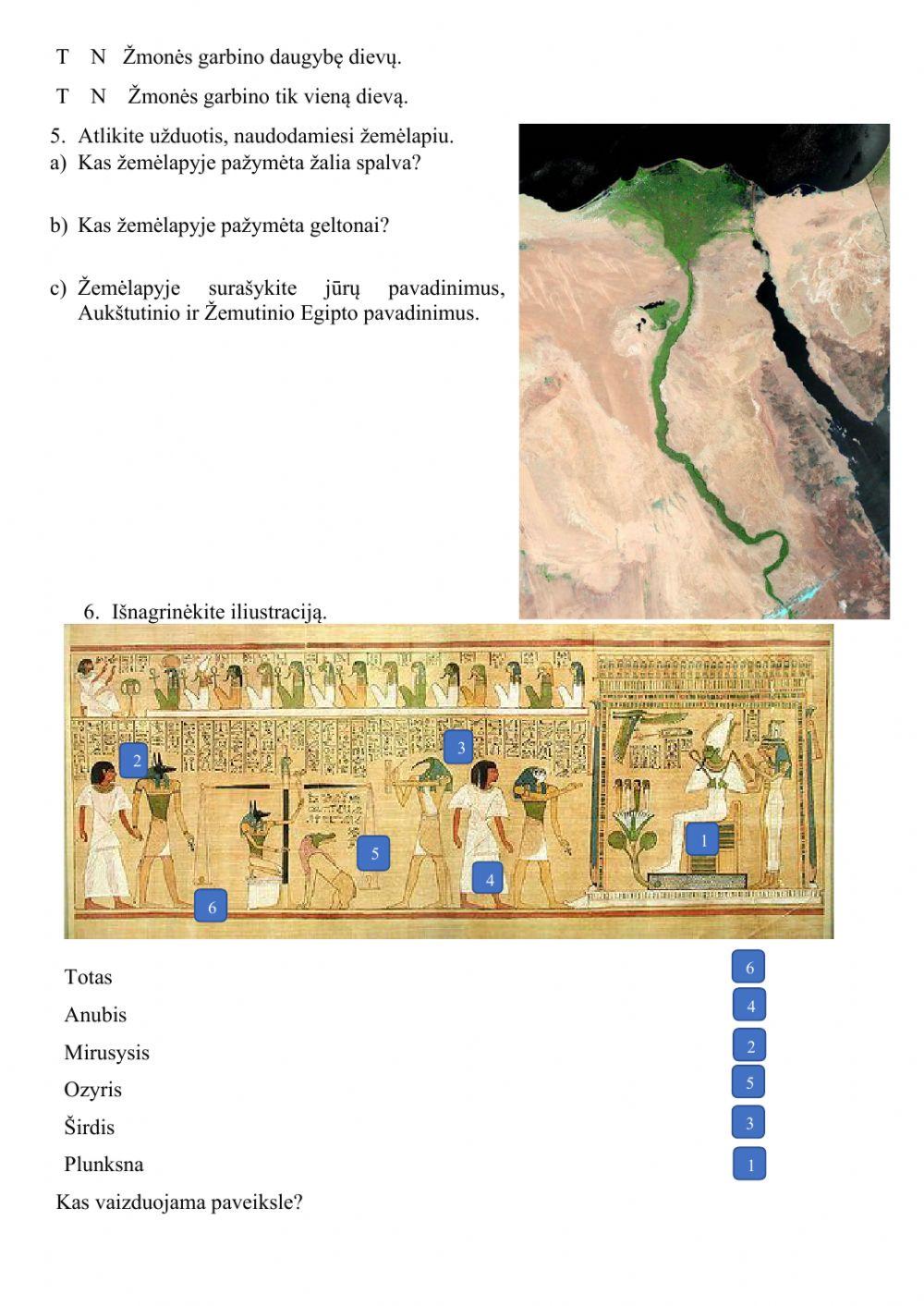 Egiptas | Free Interactive Worksheets | 642834