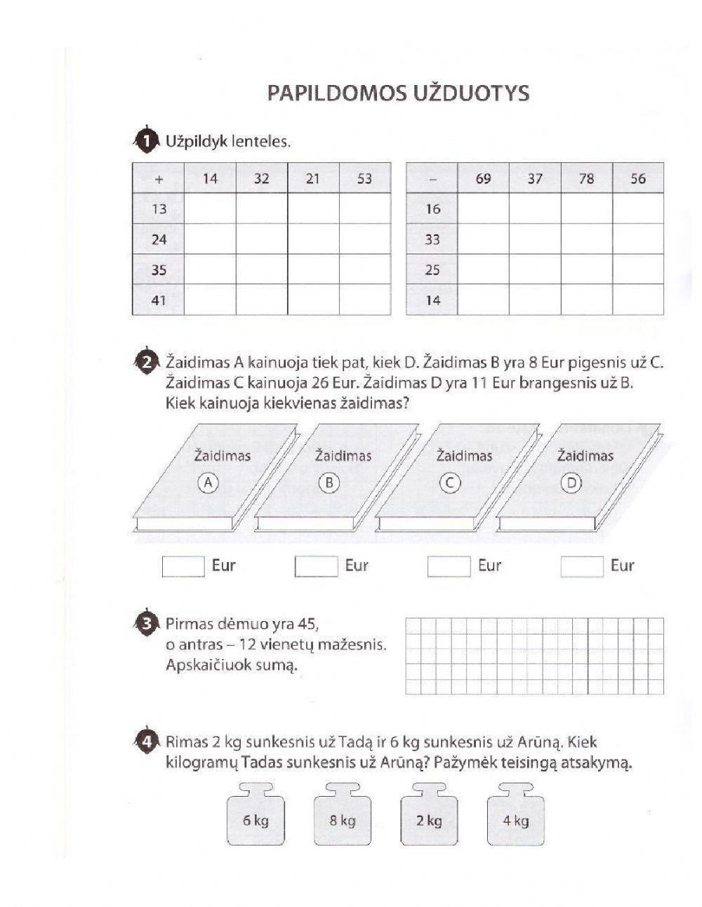 Matematika | Free Interactive Worksheets | 642925