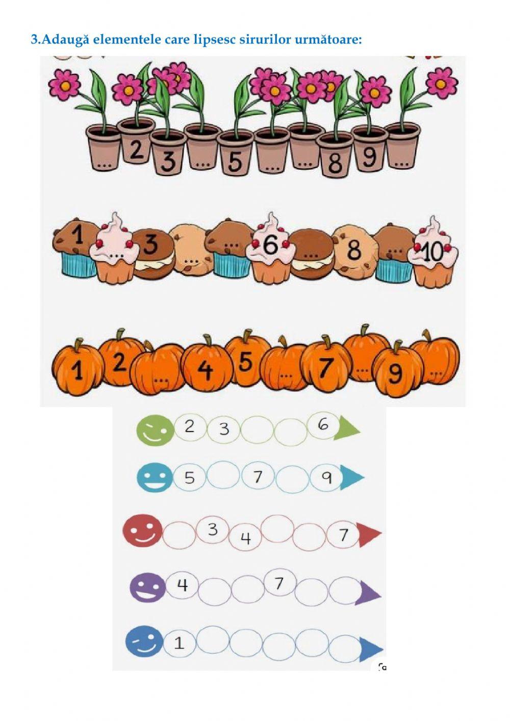 Numarare si vec… | Free Interactive Worksheets | 643431