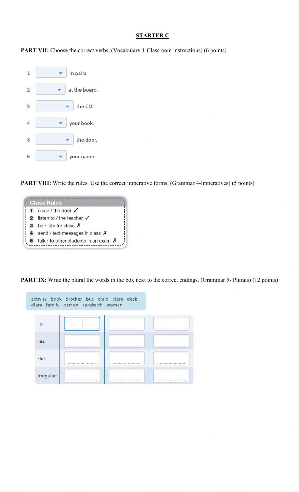 DIAGNOSTIC TEST A1+ 2021 4622391 | Kenny Cristina