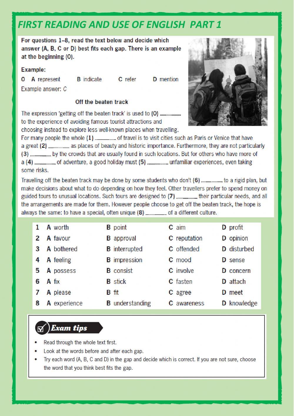 Fce-uoe practice 643784 | Anthony Laque Zacari | Live