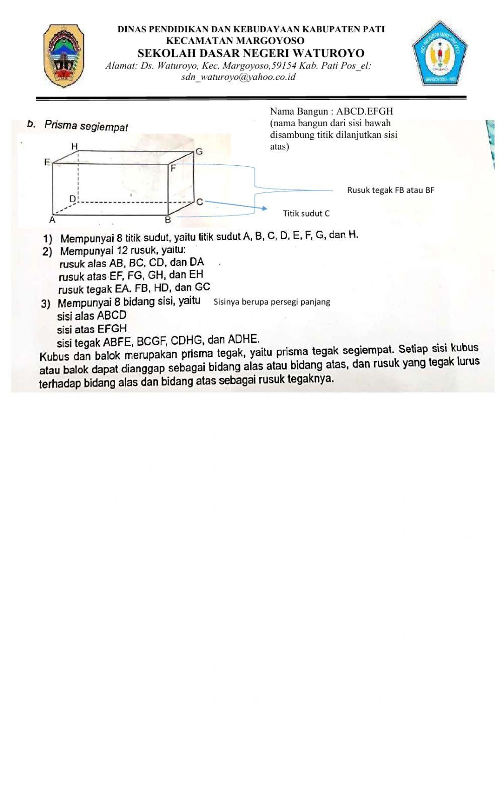 Matematika 1 balok worksheet | Live Worksheets