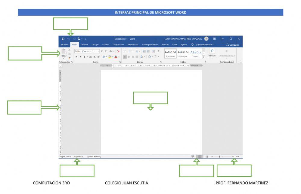Interfaz de Wor… | Free Interactive Worksheets | 644024