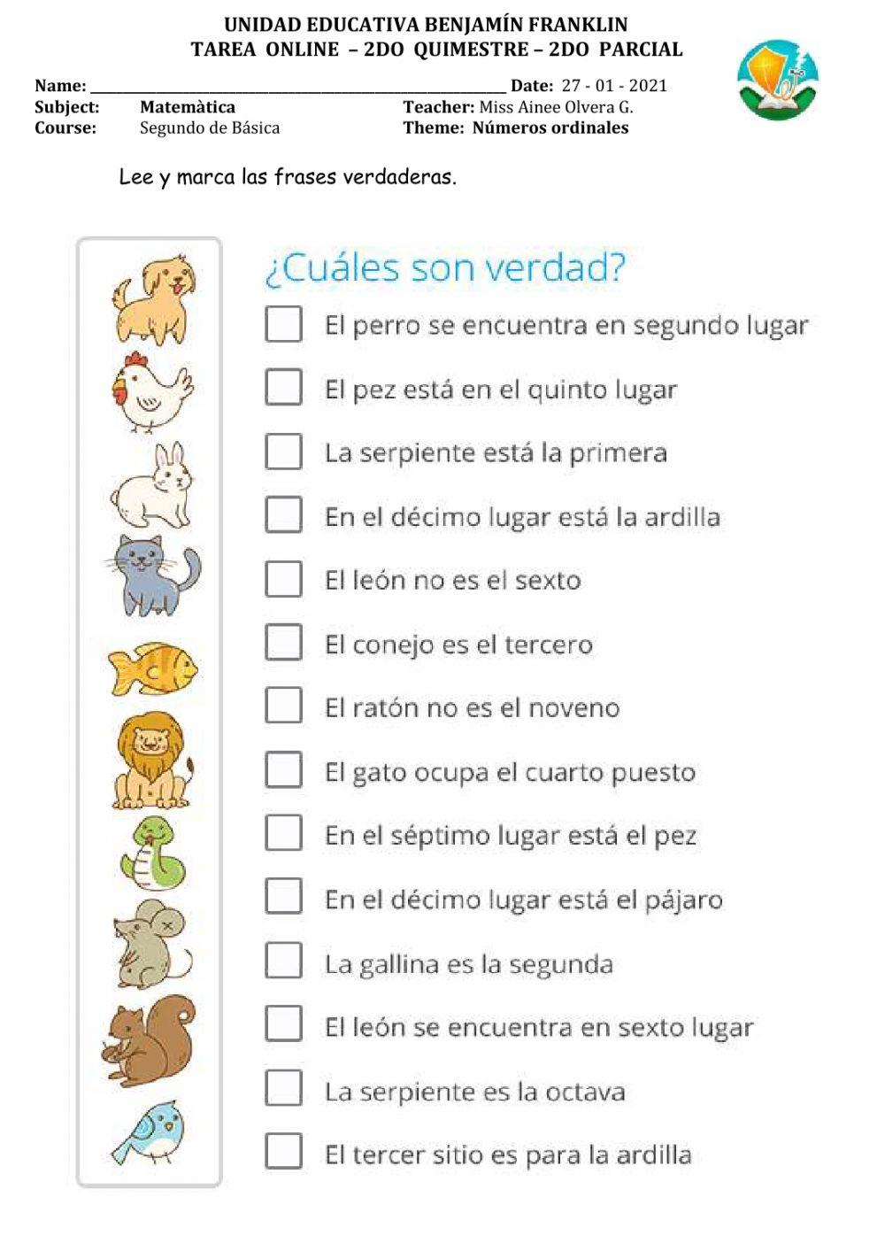 Los Numeros Ordinales Online Pdf Worksheet Numeros Ordinales - NBKomputer Los Numeros Ordinales Online Pdf Worksheet Numeros Ordinales - NBKomputer