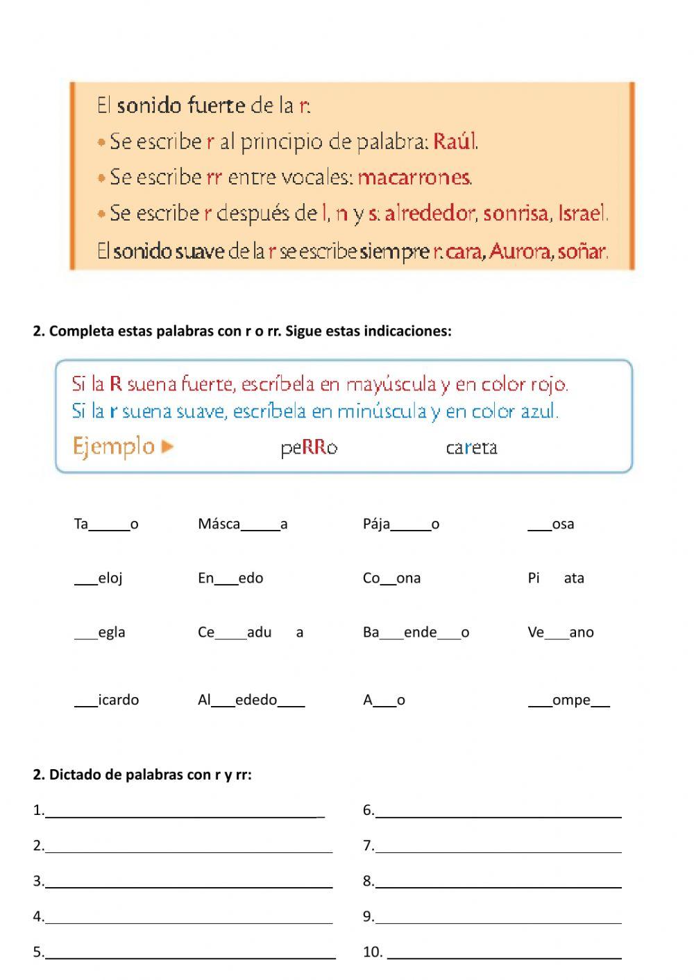 El sonido r activity | Live Worksheets