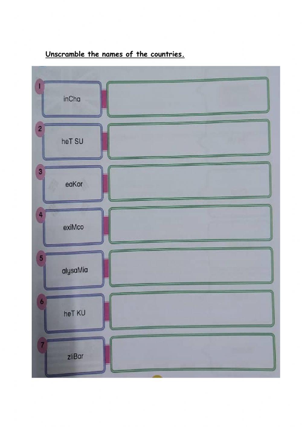 Enter the nationality interactive worksheet | Live Worksheets