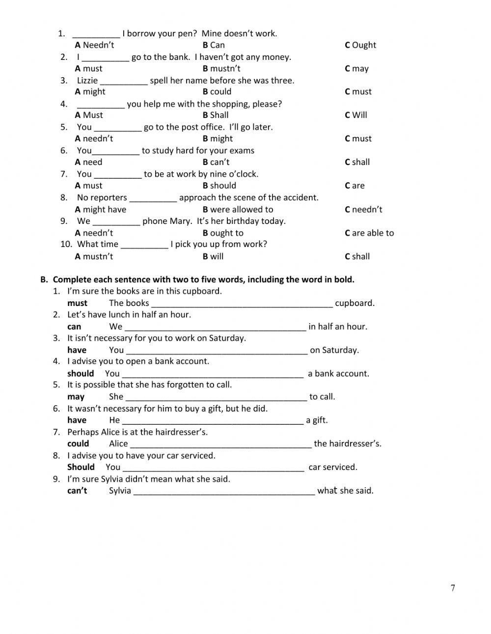 E Grammar 5 worksheet | Live Worksheets