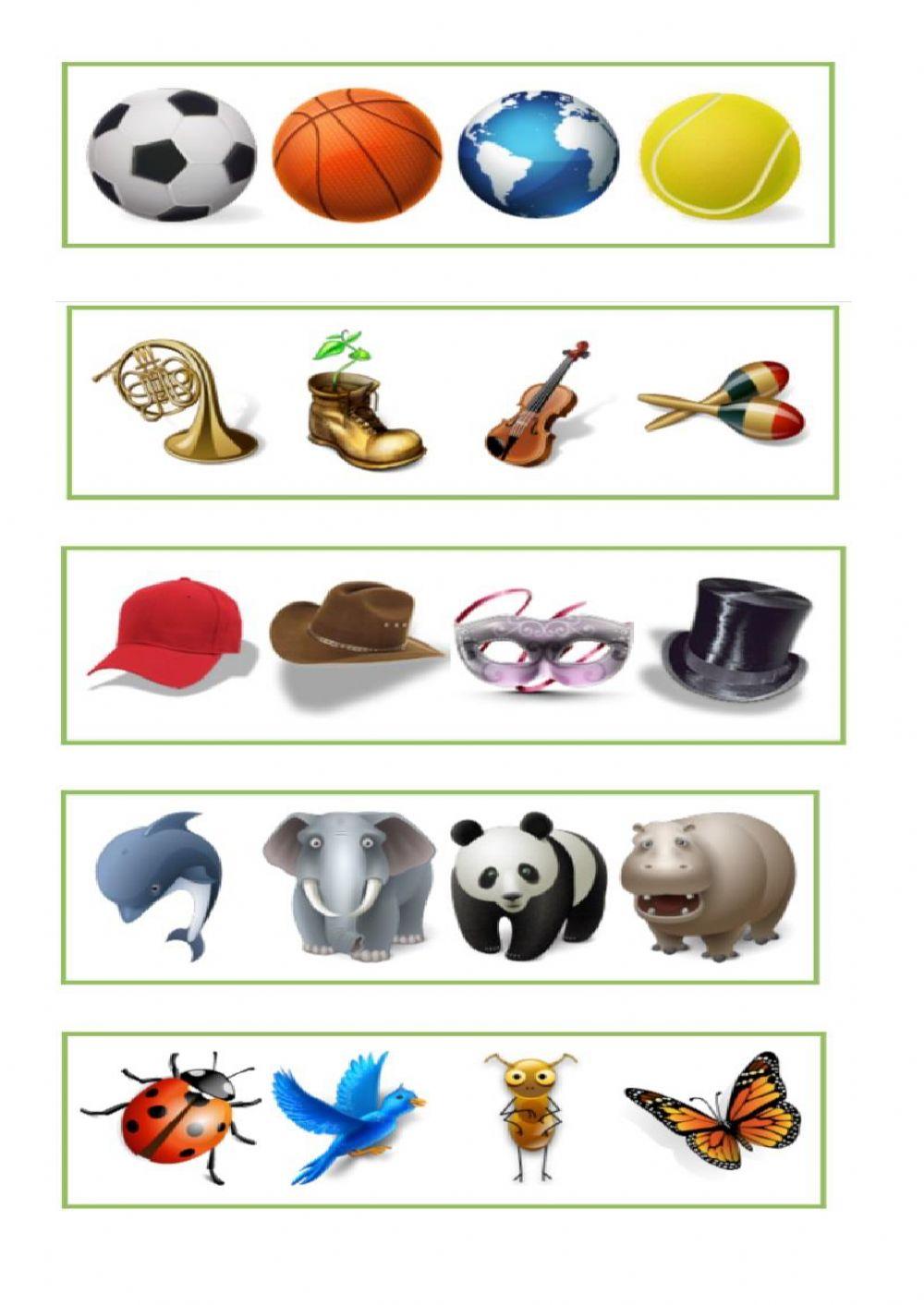 Găsește intrusul activity | Live Worksheets