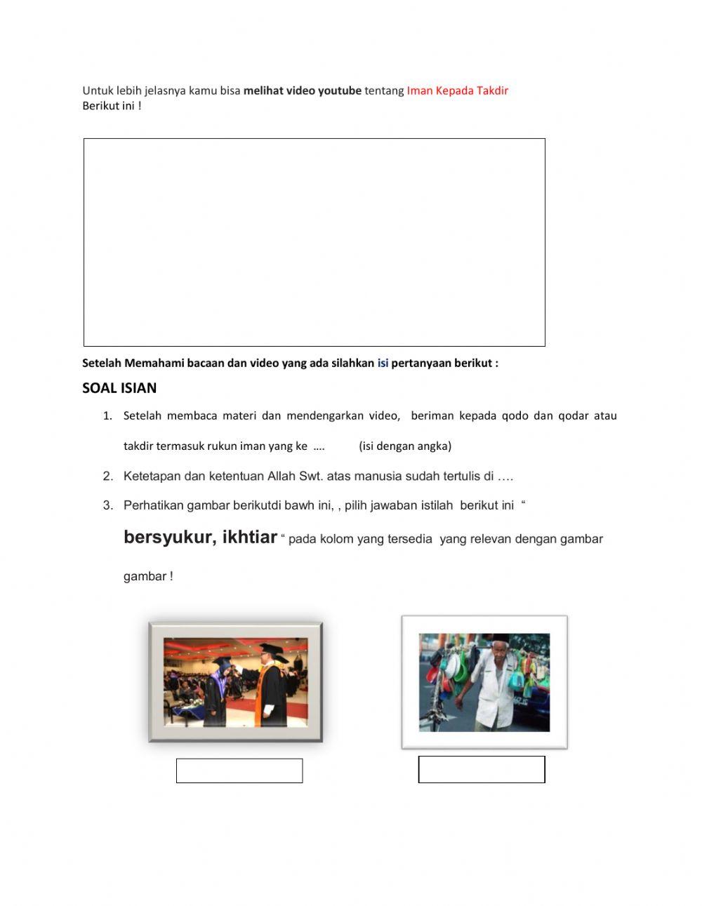 Lkpd pai interactive worksheet | Live Worksheets