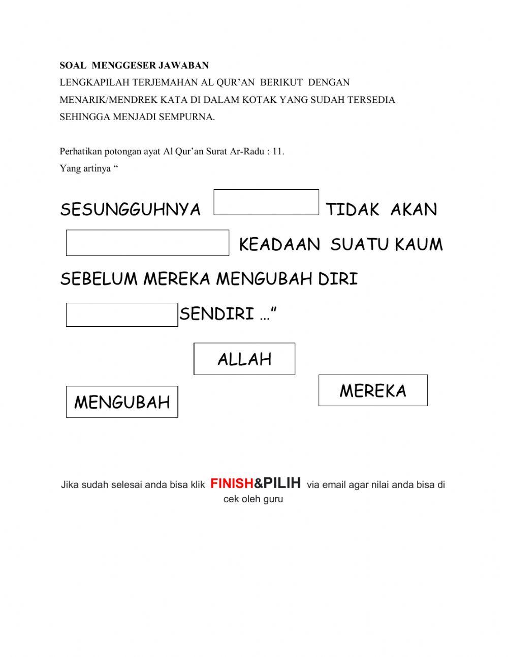 Lkpd pai interactive worksheet | Live Worksheets