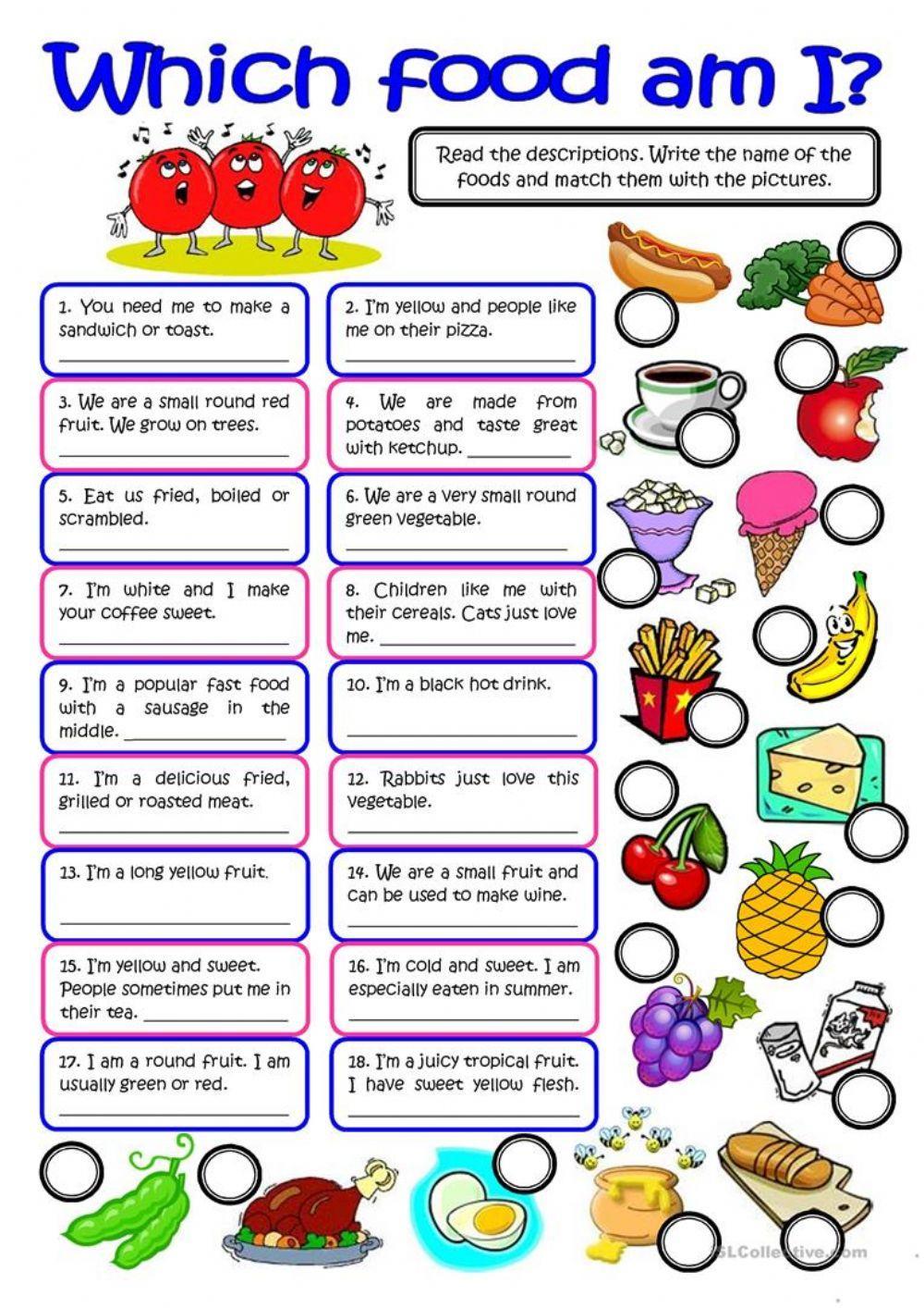 Which food am I? | Free Interactive Worksheets | 646348