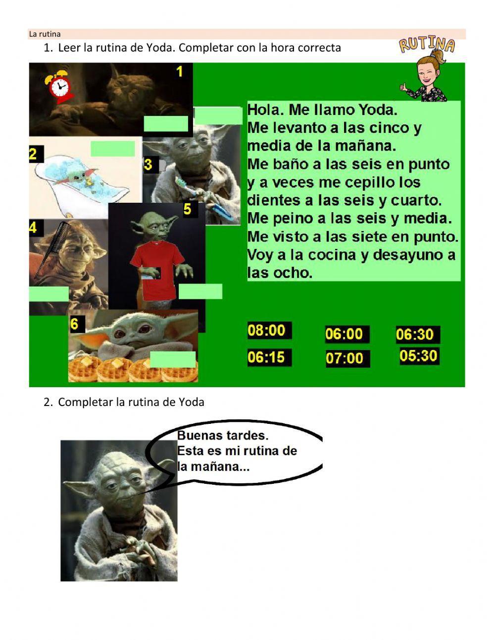 La rutina 2 647507 | Silvina Pelizzoni | Live Worksheets