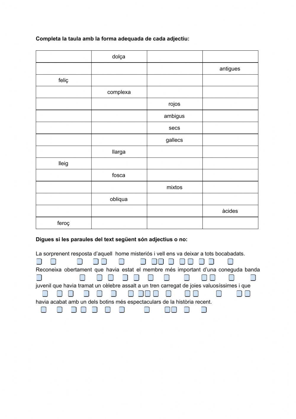 Localitzar adje… | Free Interactive Worksheets | 647736