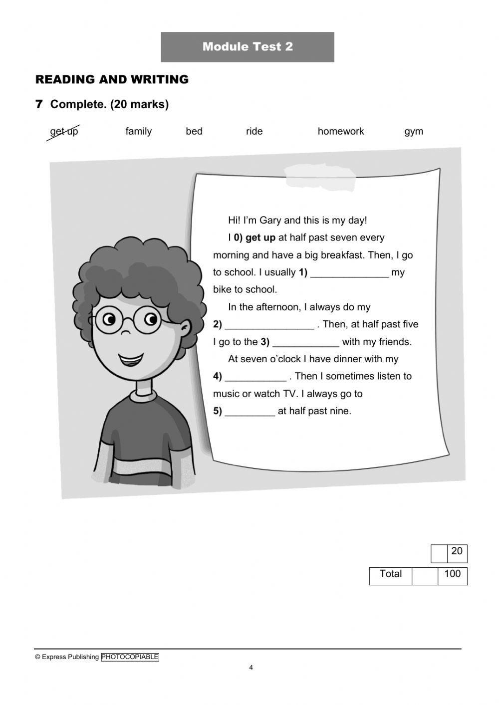 Junior 3 TEST 2 worksheet | Live Worksheets