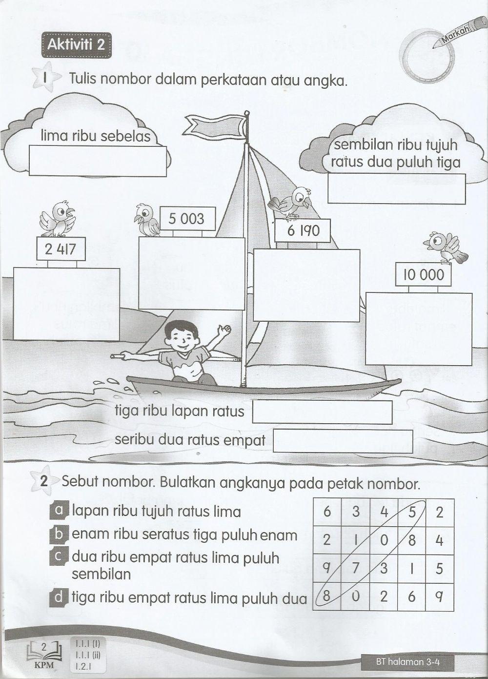 Kenal dan Tulis Nombor interactive worksheet | Live Worksheets
