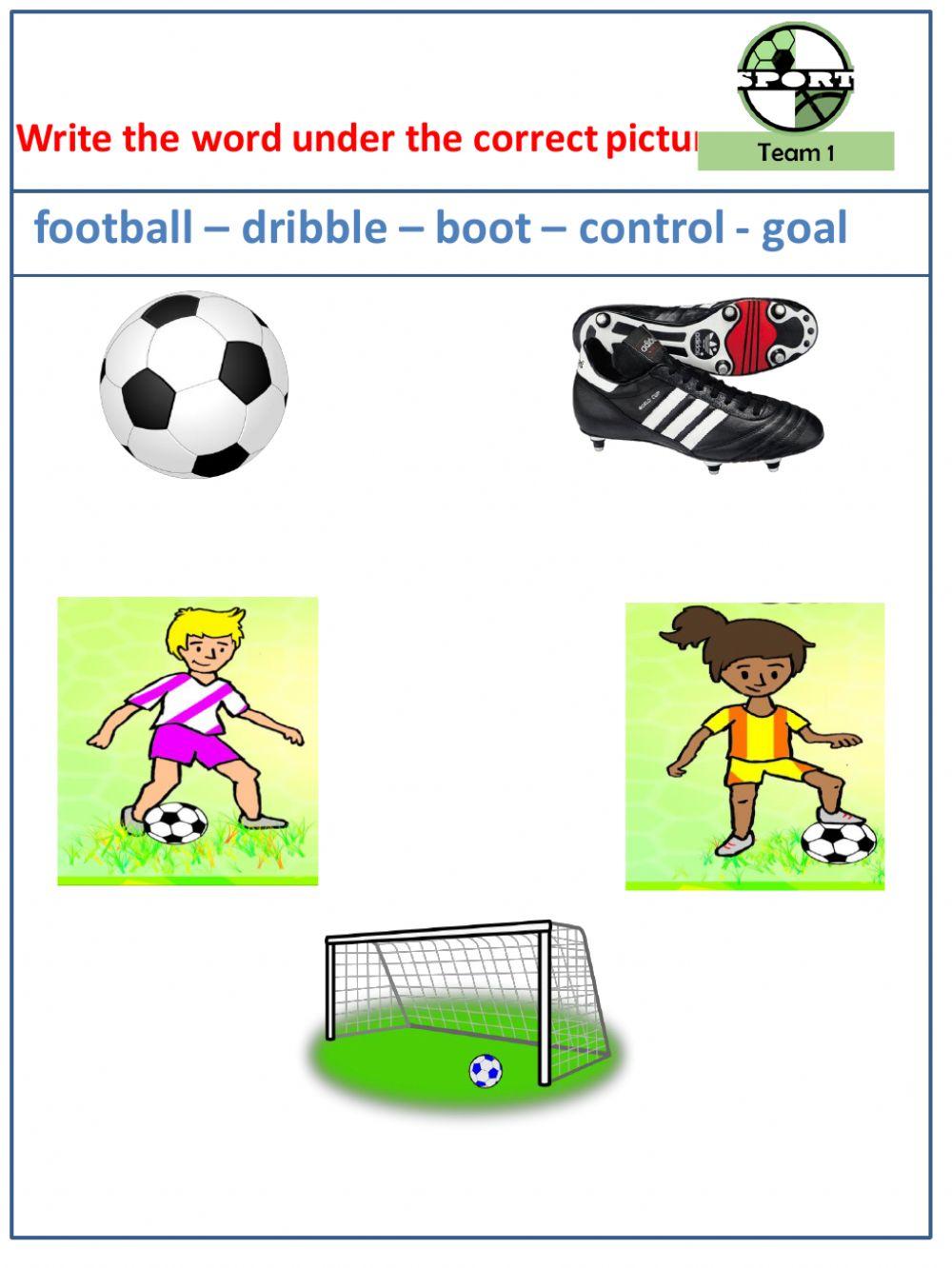 football team1 4628342 | mona281155 | Live Worksheets