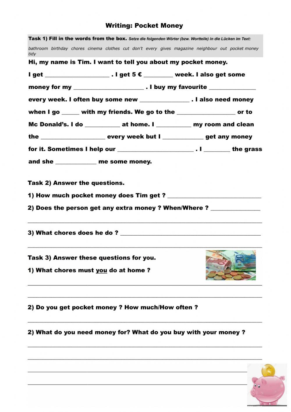 Pocket money 649118 | Peter Epping | Live Worksheets