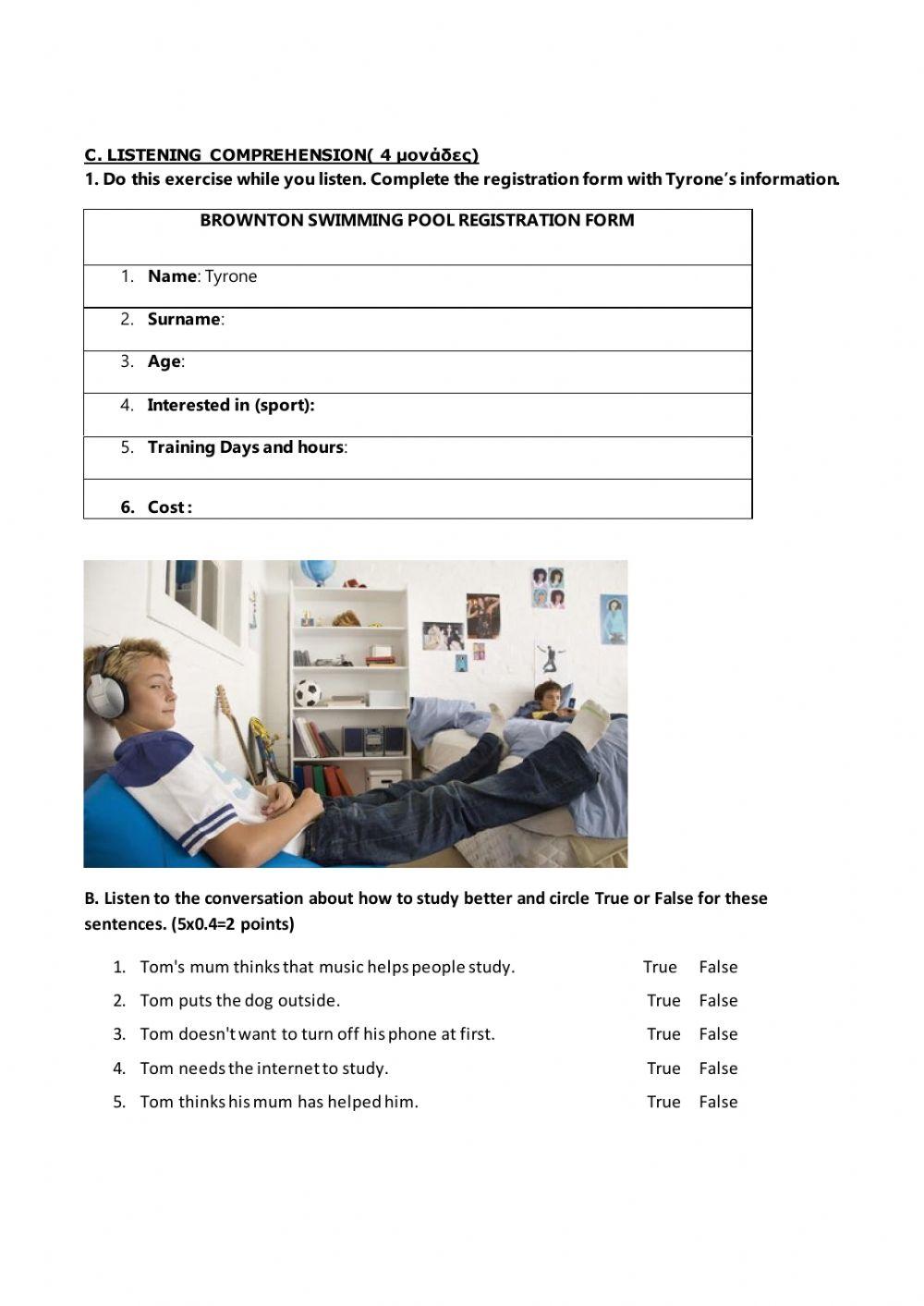 TermTest 1st Grade of Junior High School worksheet | Live Worksheets