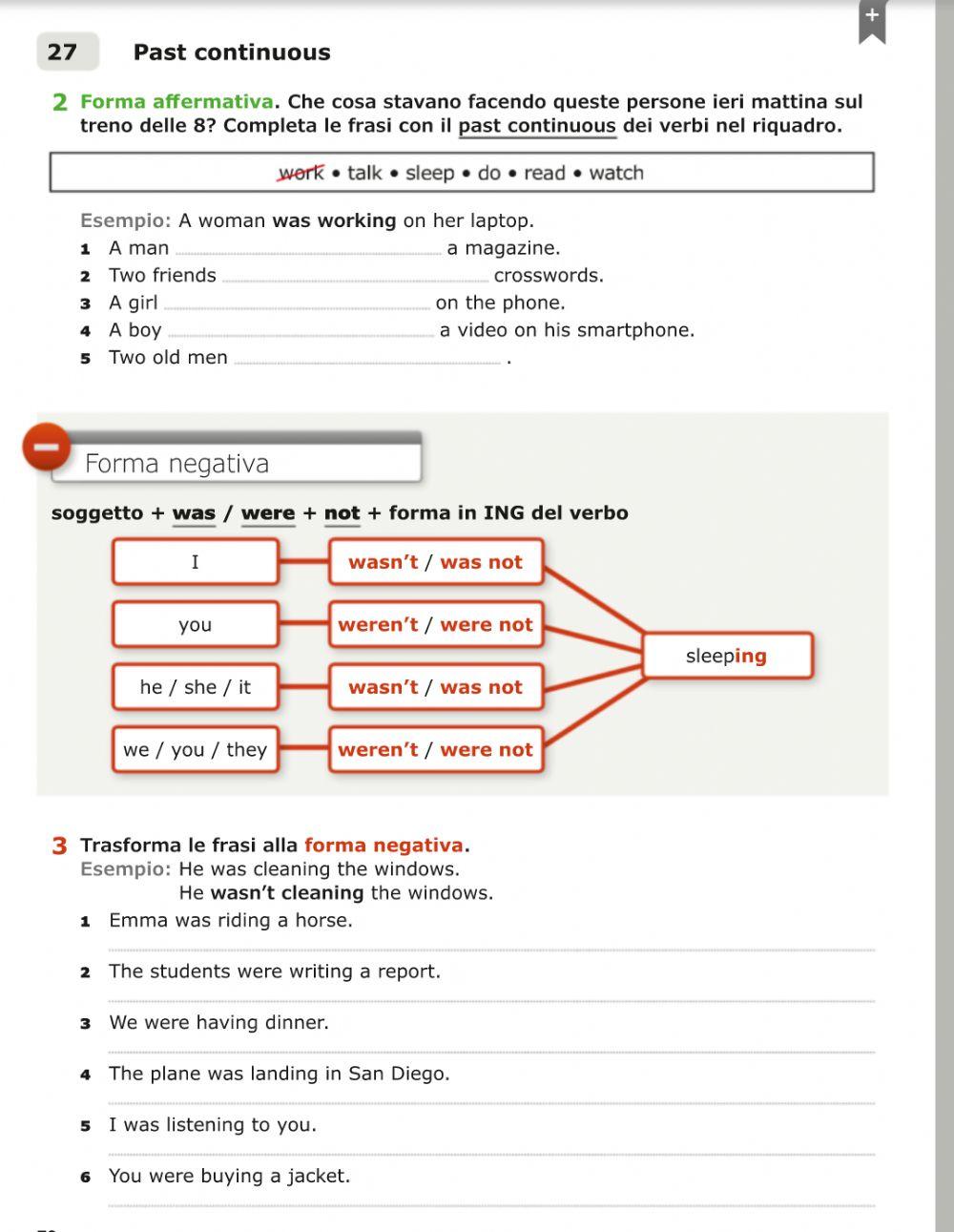 Past continuous 2 easy worksheet | Live Worksheets