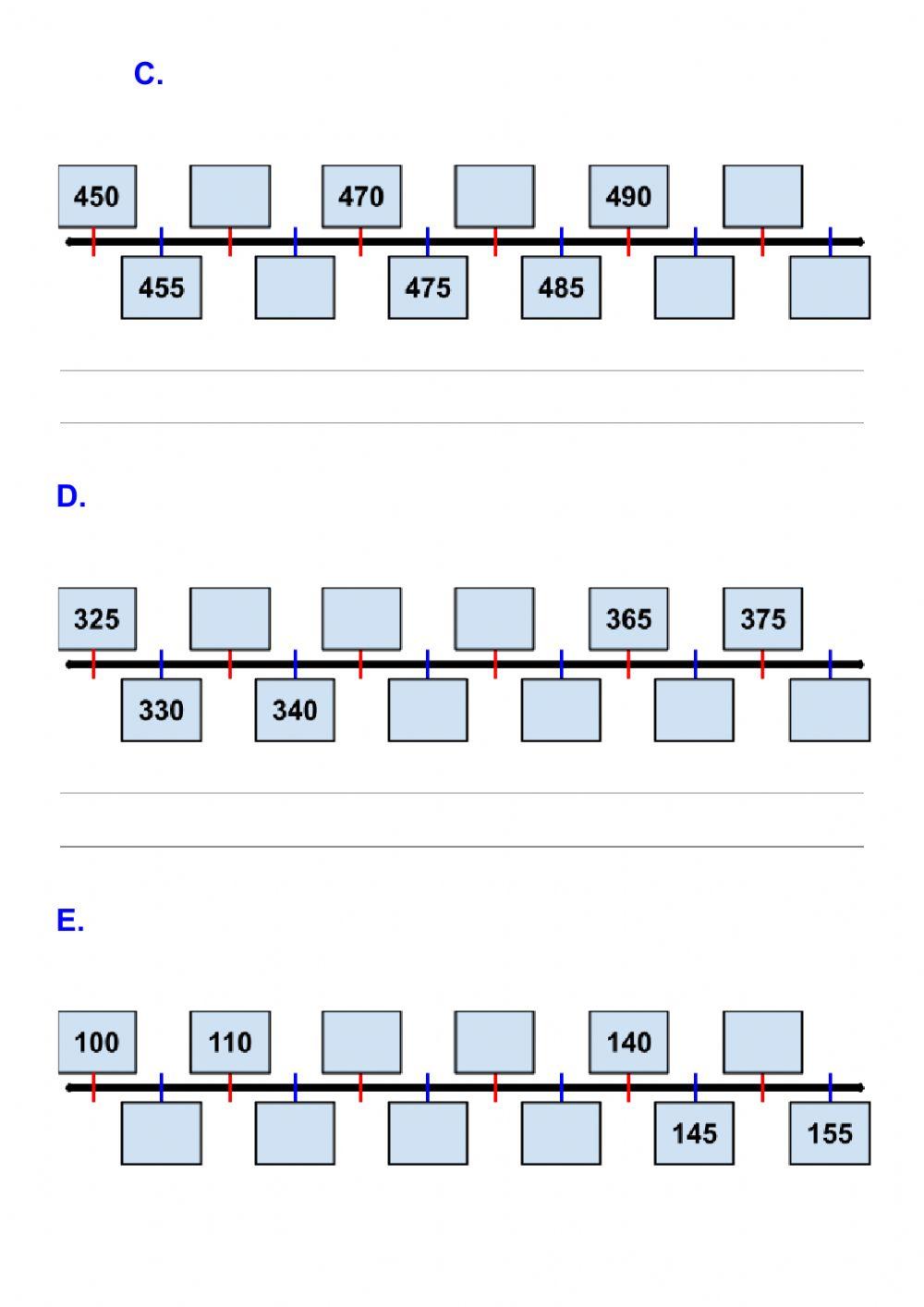 Skip counting by 5's - Number line online exercise for | Live Worksheets