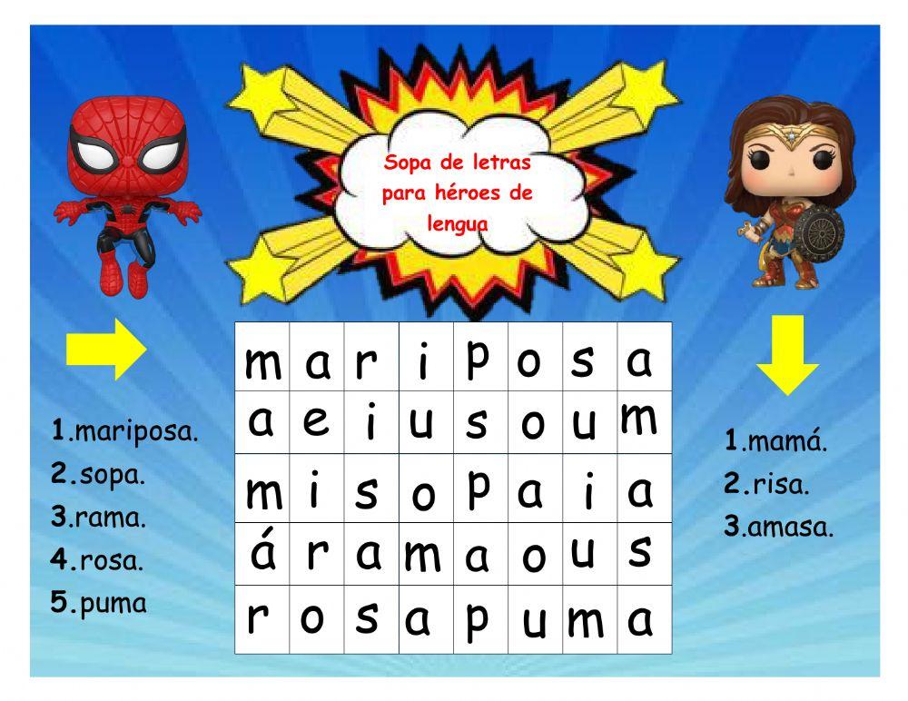 Sopa de letras online exercise for Preparatoria | Live Worksheets