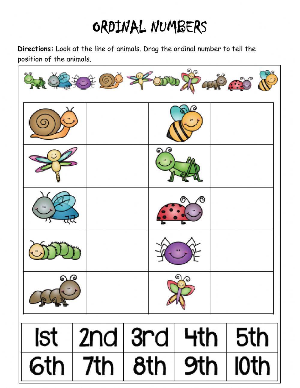 Ordinal Numbers 2111 | TAdderley | Live Worksheets