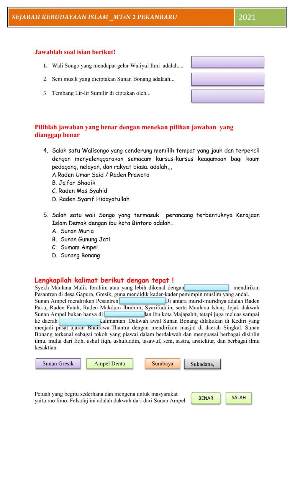 LKPD SKI kelas … | Free Interactive Worksheets | 653367