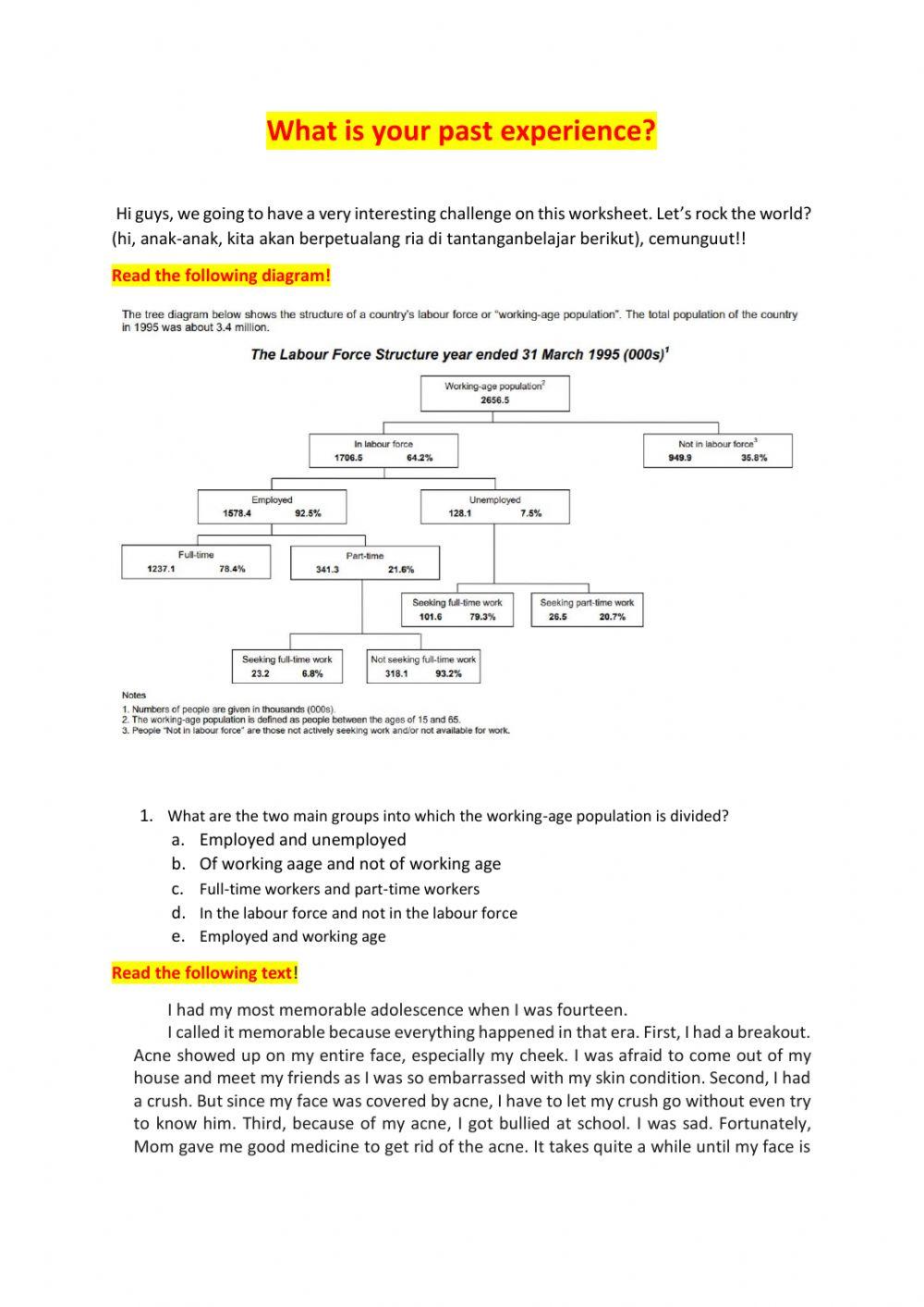 Challange-1 Recount Text worksheet | Live Worksheets