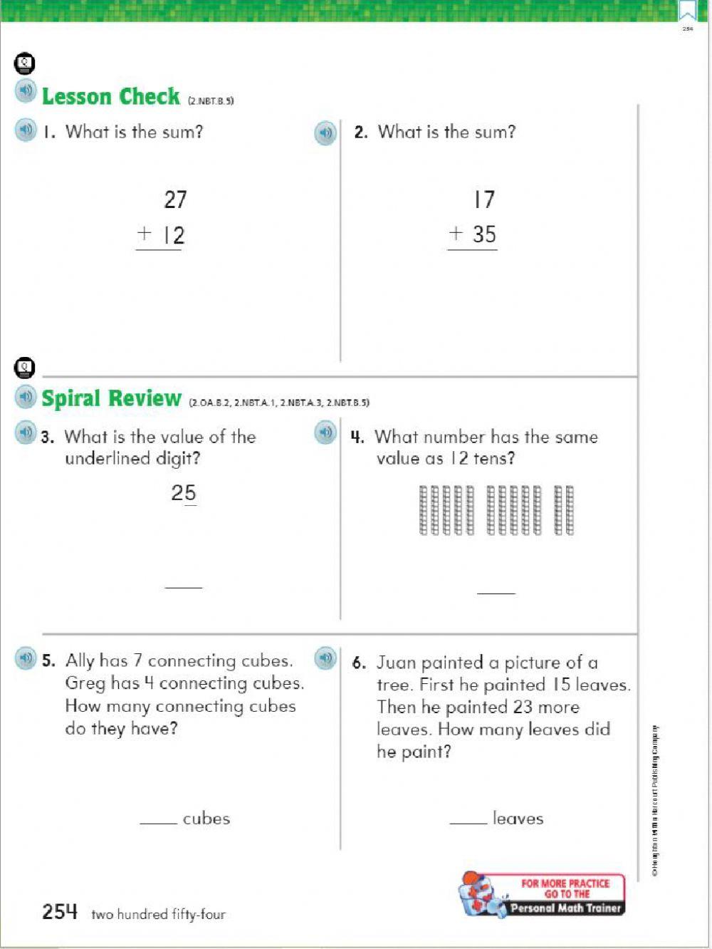 Lesson 4.3.2 worksheet | Live Worksheets
