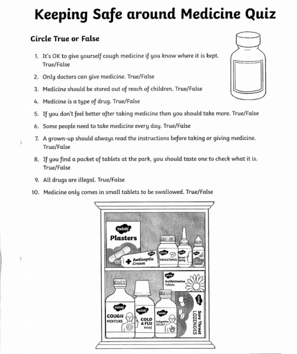 4635103 | Keeping Safe Around Medicine Quiz | mskatrina