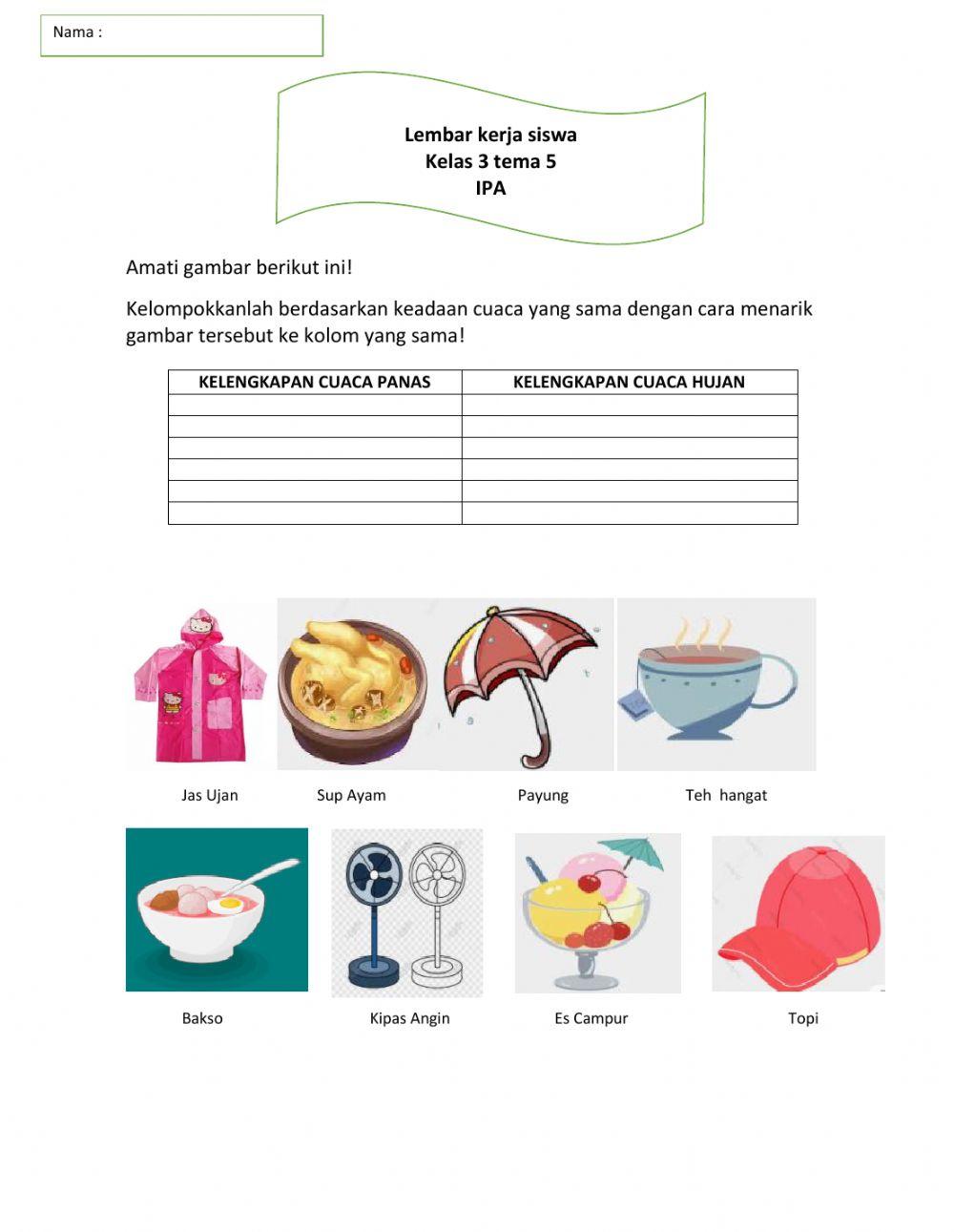 IPA kelas 3 tem… | Free Interactive Worksheets | 653926