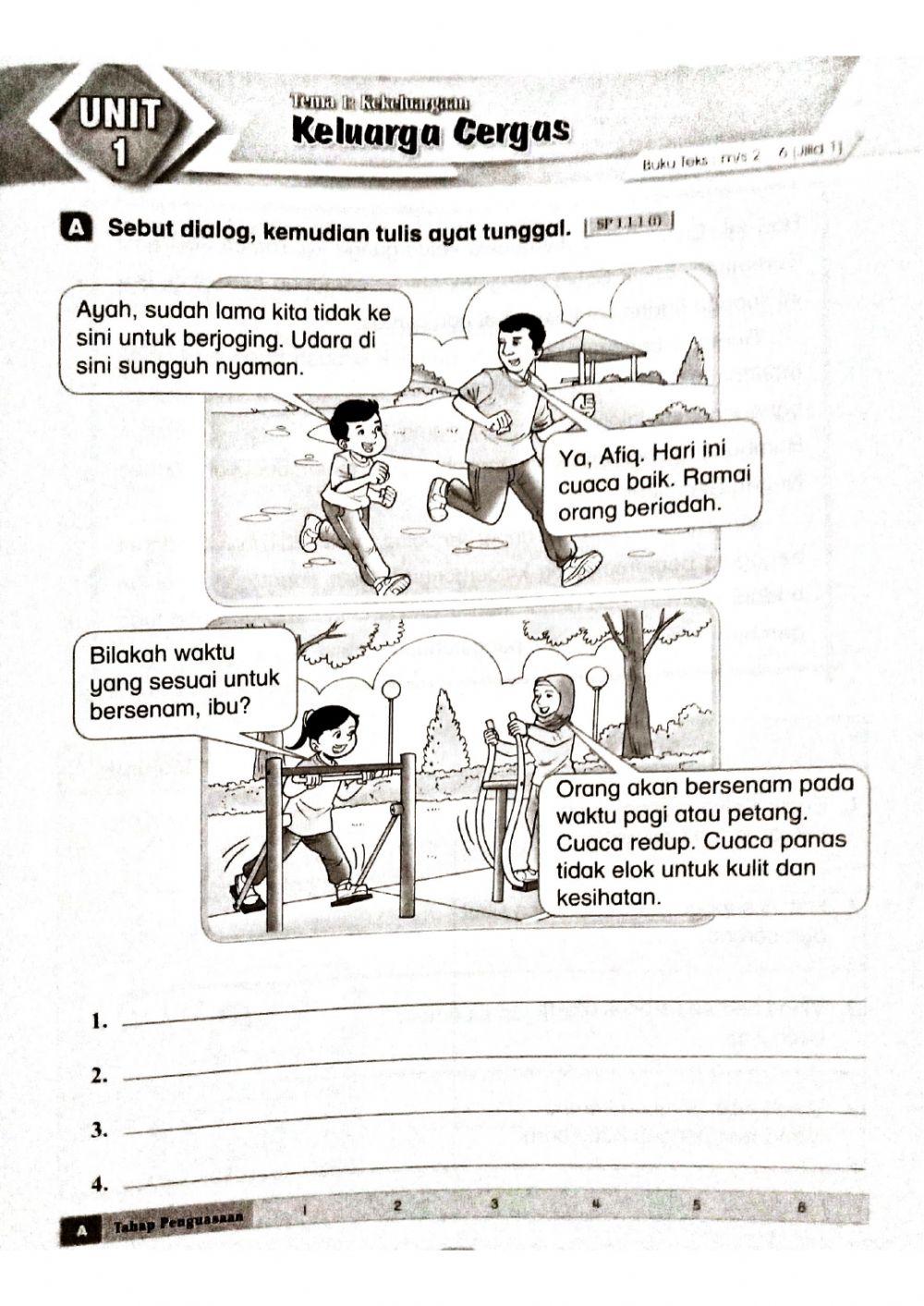 BAHASA MELAYU TAHUN 3 KELUARGA CERGAS AYAT TUNGGAL online exercise for ...