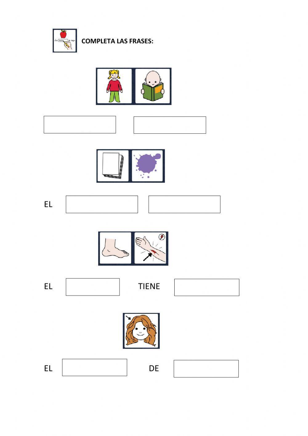 Frases con p y l worksheet | Live Worksheets