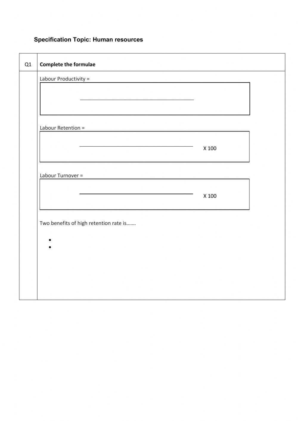 Hr worksheet | Live Worksheets