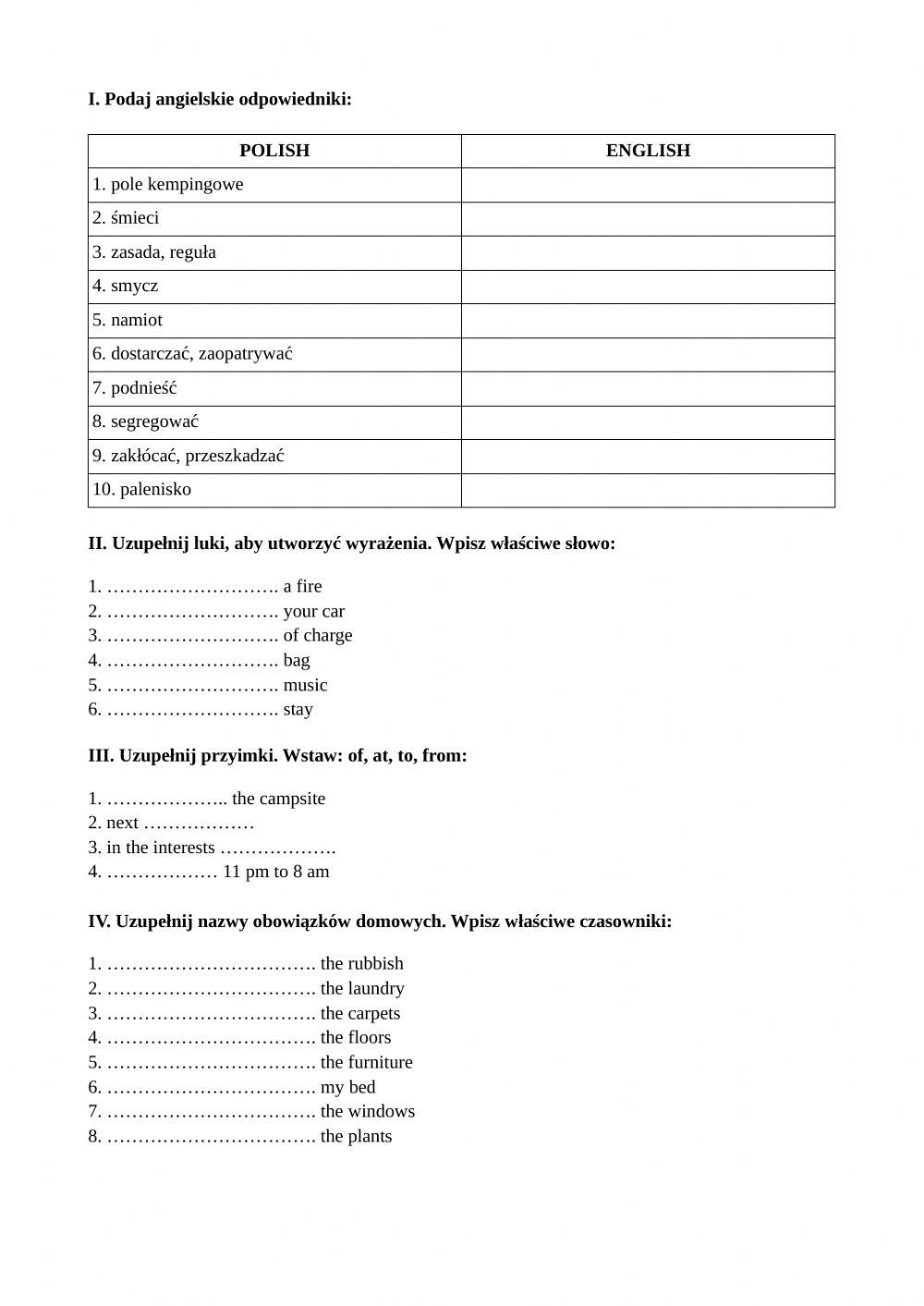 A2 Unit 7 Vocab… | Free Interactive Worksheets | 655378