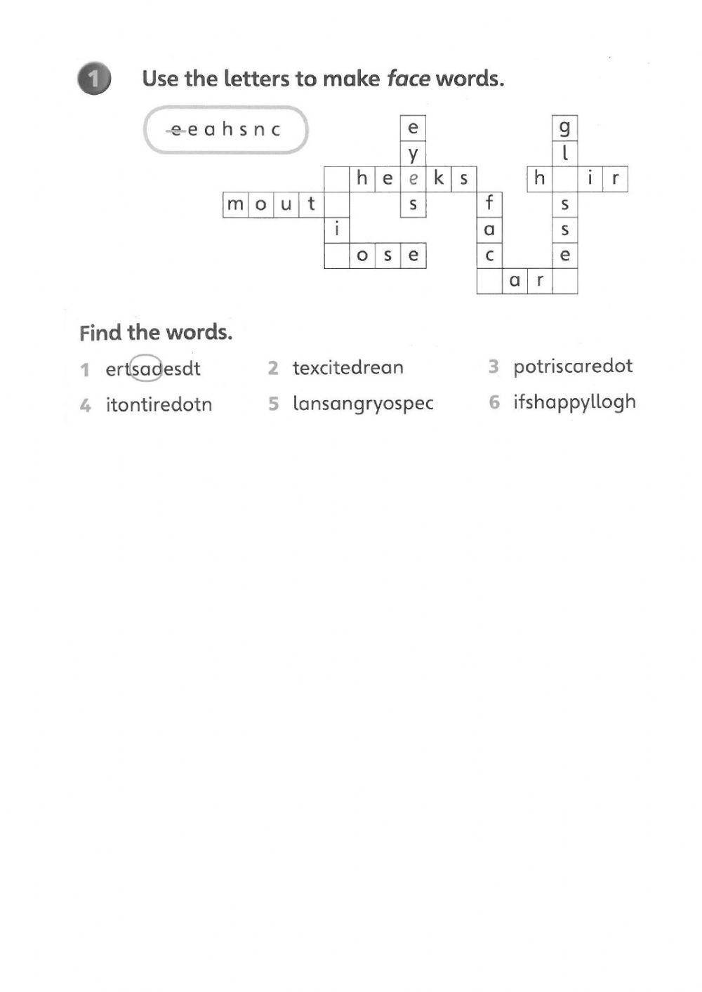 Parts of the body and emotions interactive worksheet | Live Worksheets