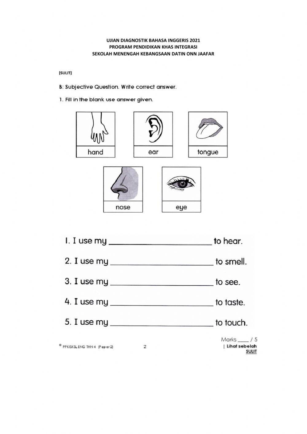 UJIAN DIAGNOSTIK BAHASA INGGERIS PPKI SMKDOJ online exercise for | Live ...