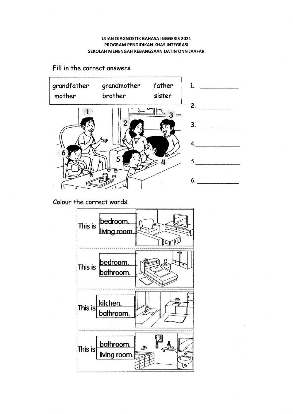UJIAN DIAGNOSTIK BAHASA INGGERIS PPKI SMKDOJ online exercise for | Live ...