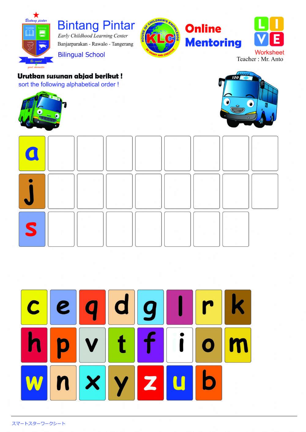 656561 | Alphabet | Mr. Anto | LiveWorksheets