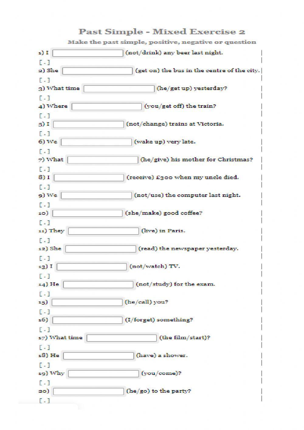 Past Simple Mixed 657069 | Ramunė | Live Worksheets