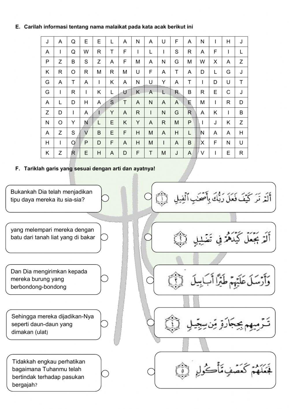 Pendidikan Agama Islam online activity | Live Worksheets