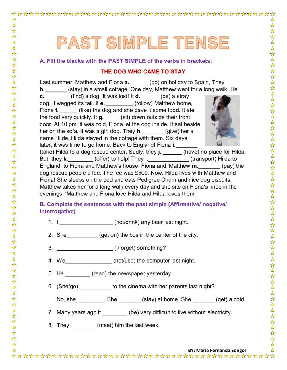 PAST SIMPLE | Free Interactive Worksheets | 4640503