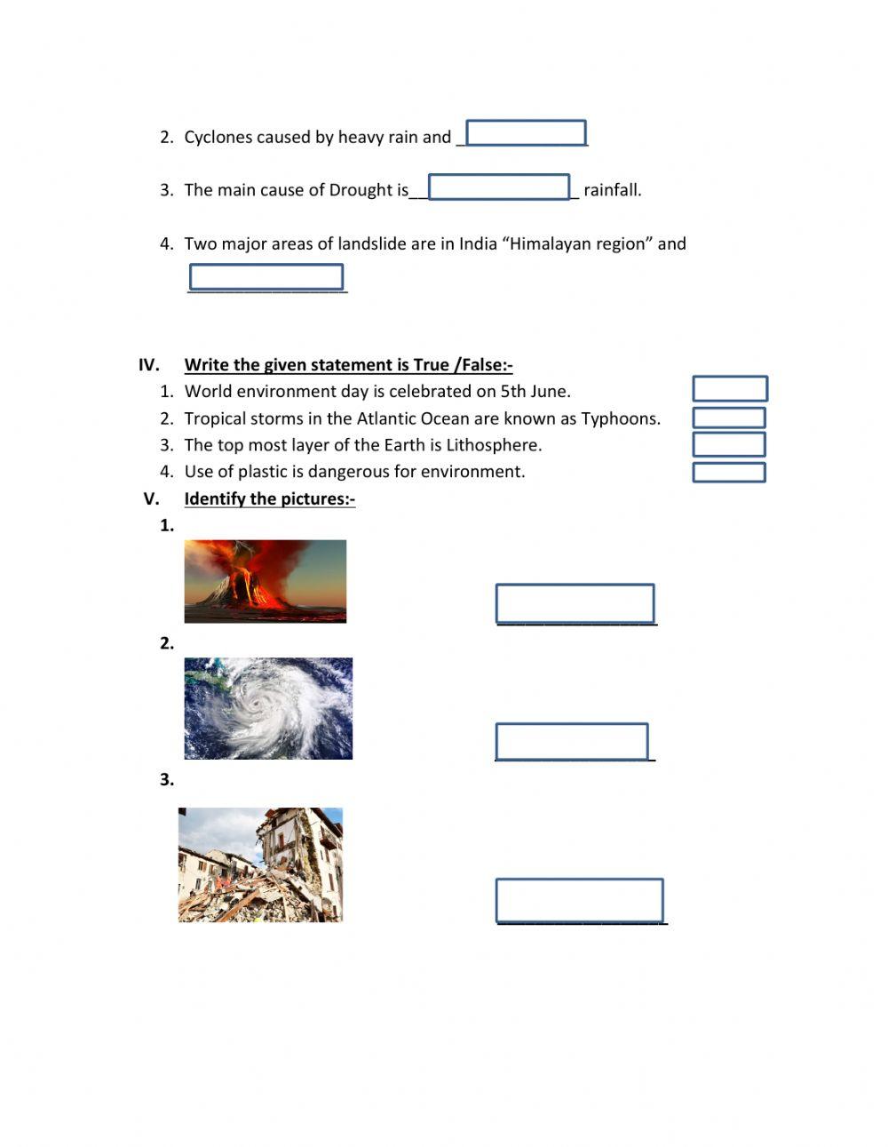 Environment | vatsank | Live Worksheets