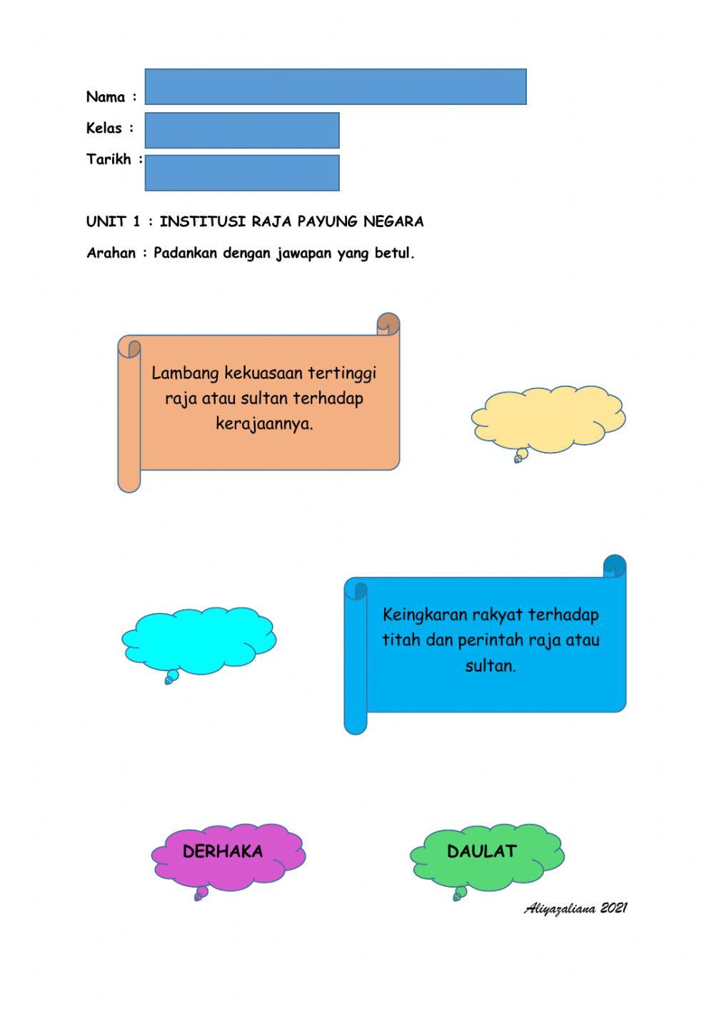 Raja berdaulat 659270 | Aliya Zaliana | Live Worksheets