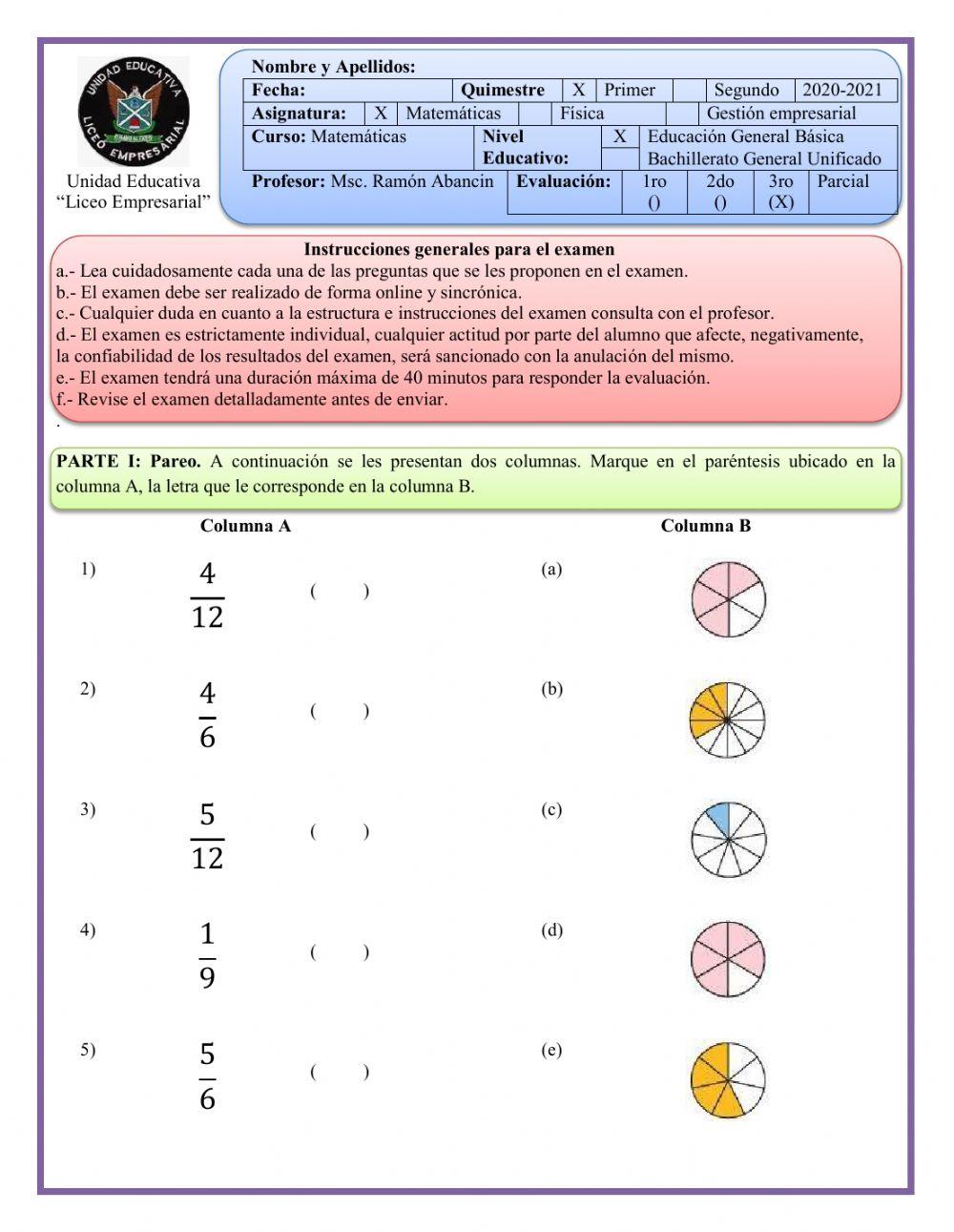 6to EBG Matemáticas worksheet | Live Worksheets