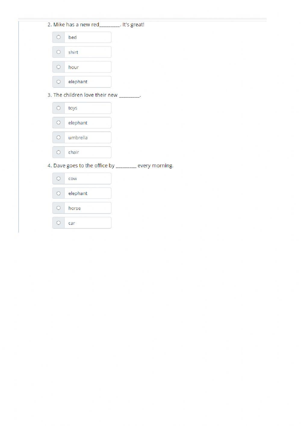 Homework unit 2- worksheet | Live Worksheets